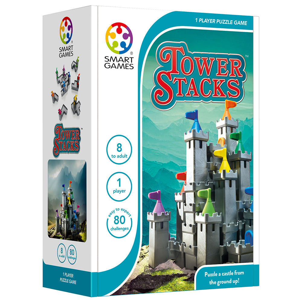 Smart Games - Tower Stacks, joc de logica cu 80 de provocari, 8+ ani ...